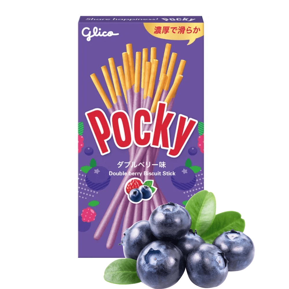 Pocky Chocolate Sabor a Arándano y Frambuesa 55g Glico – Alimentacion Asiatica KIMJIA