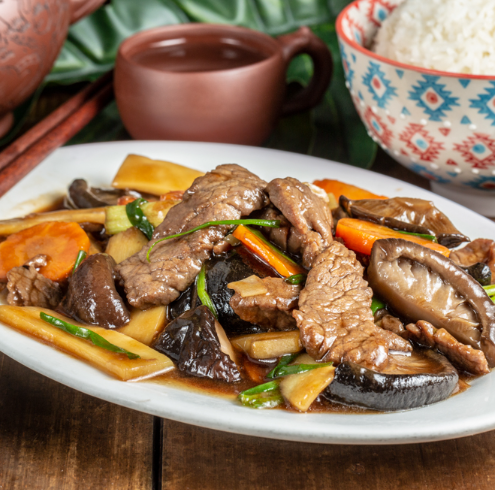 Receta de Ternera con Bambú y Shitake – Alimentacion Asiatica KIMJIA