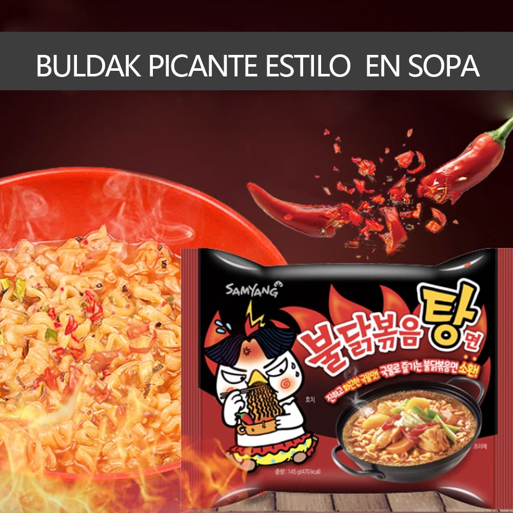 Ramen Buldak Coreano pollo Picante Sopa Halal 145g SamYang ...