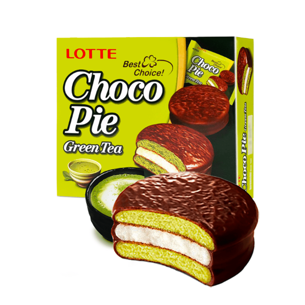 Choco Pie Coreano de Matcha relleno de Crema de Nube 336g Lotte ...
