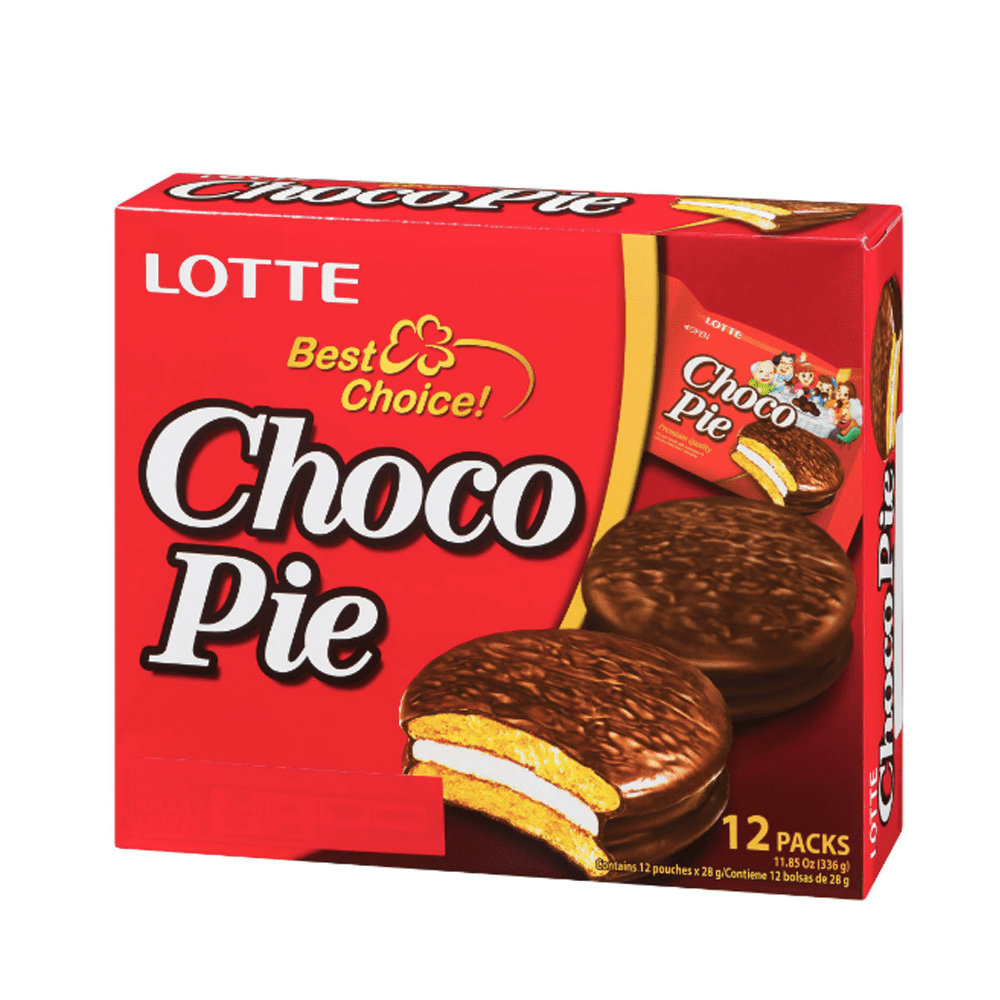 Choco Pie Coreano Relleno de Crema de Nube 336g Lotte – Alimentacion ...