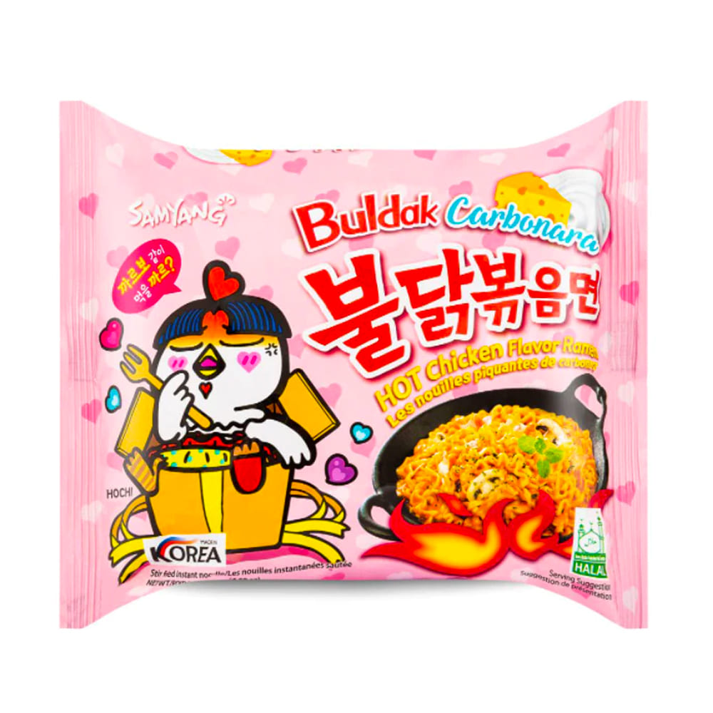 Ramen Buldak Carbonara Coreano (Halal) 130g SamYang – Alimentacion ...