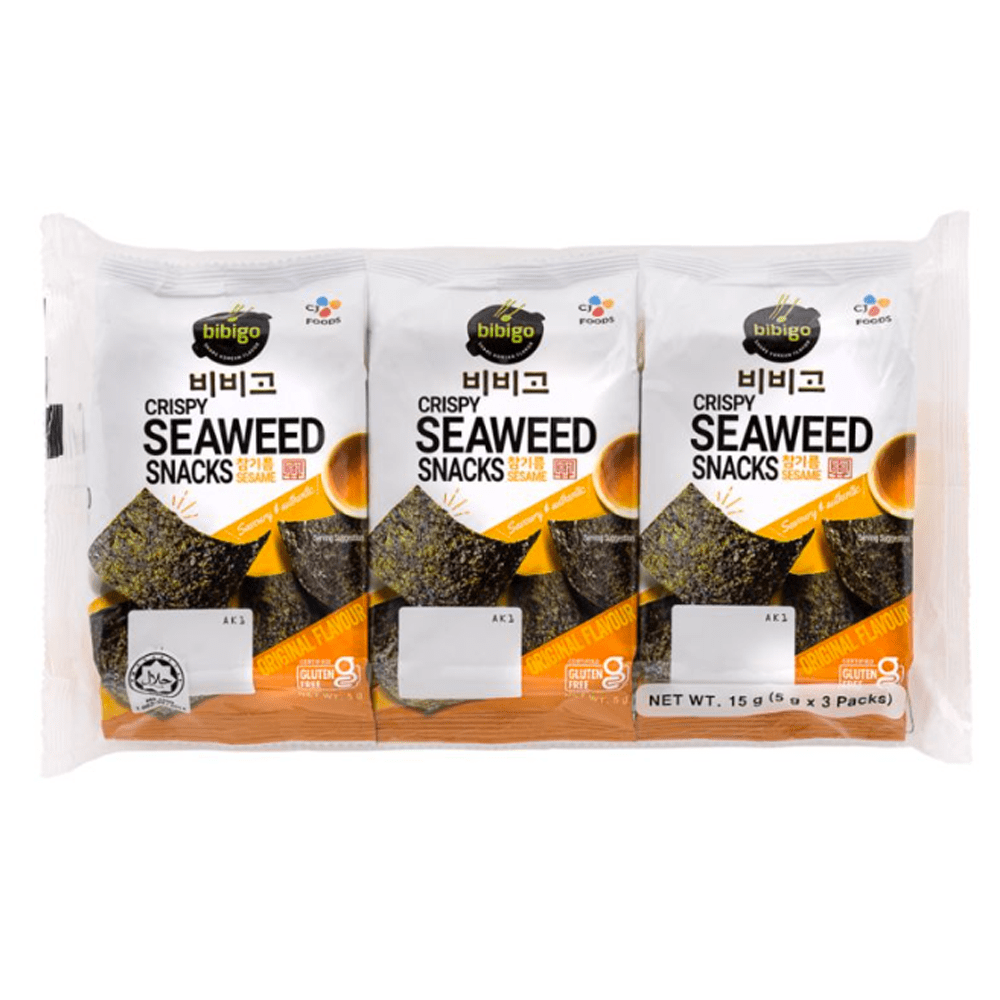 Snack Alga Nori Crujiente Sabor Original 5g x 3 Bibigo – Alimentacion ...